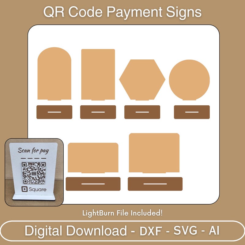 4 Qr Code Sign Svg - Etsy