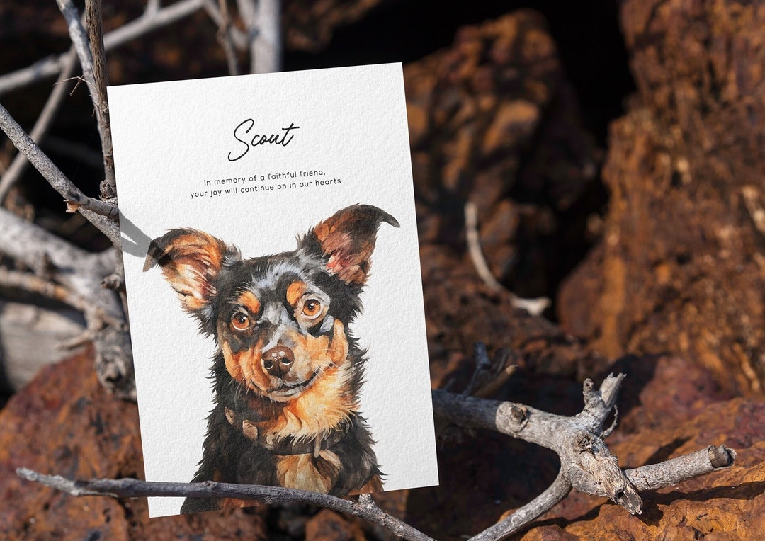 Custom Pet Portrait | Watercolor Pet Loss Memorial | Personalized ...