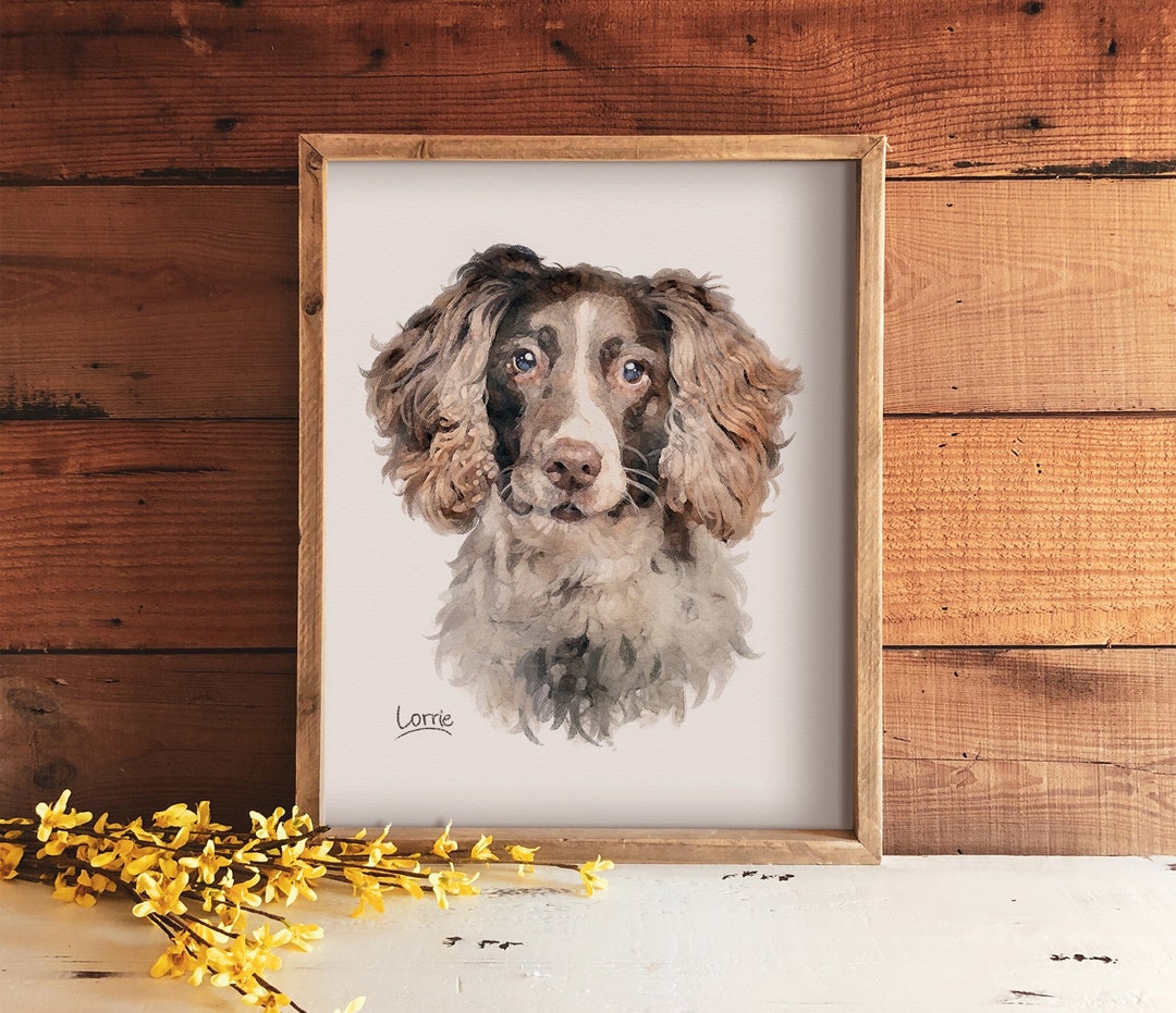 Custom Dog Portrait | Hand Painted Original Painting | Dog Portrait ...