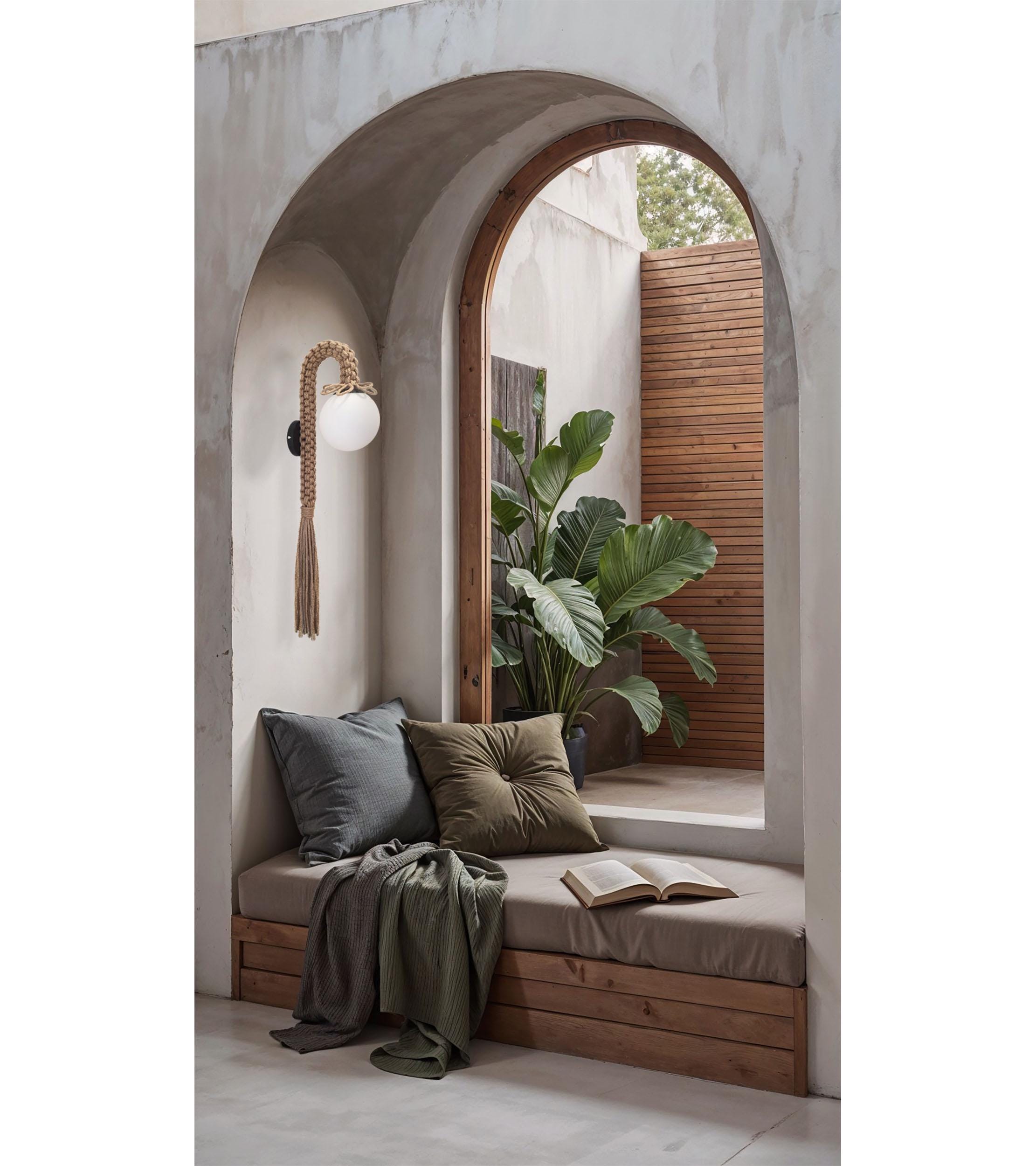 Jute Pensil Macrame Cotton Lamp Sculpture, Hardwire ,plug in Wall ...