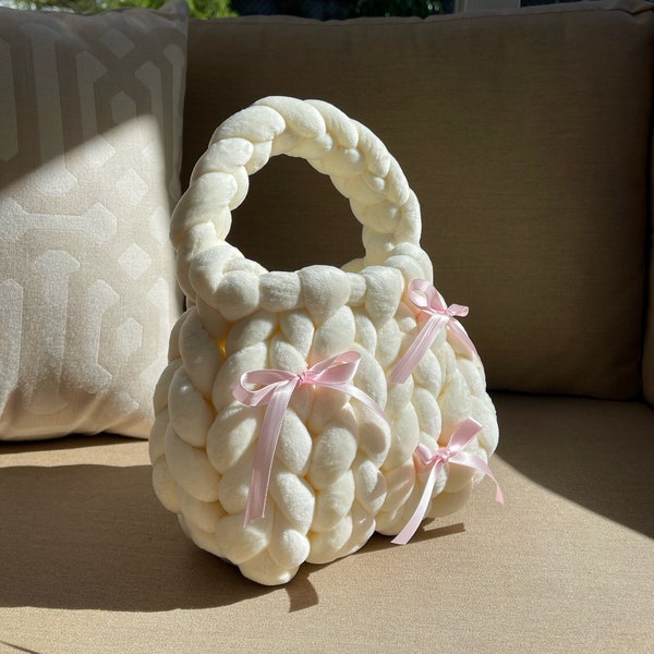 Hand Knit Bag - Etsy