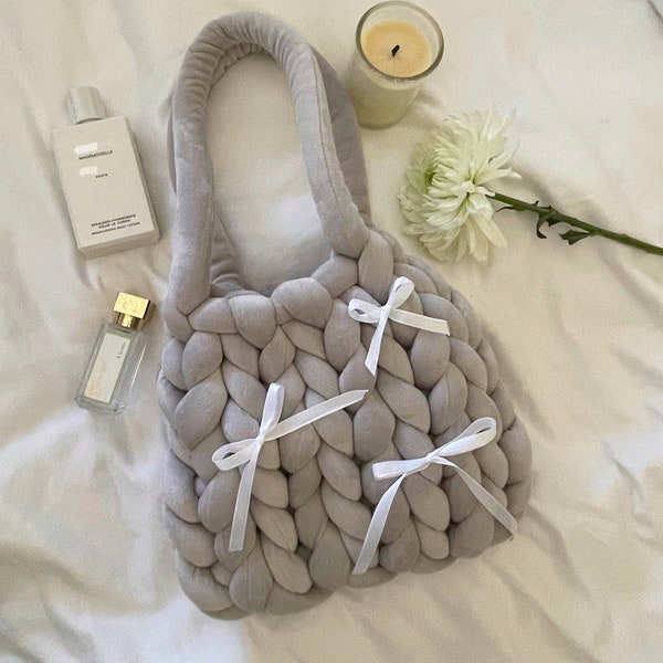 Boho Knitted Bag - Etsy