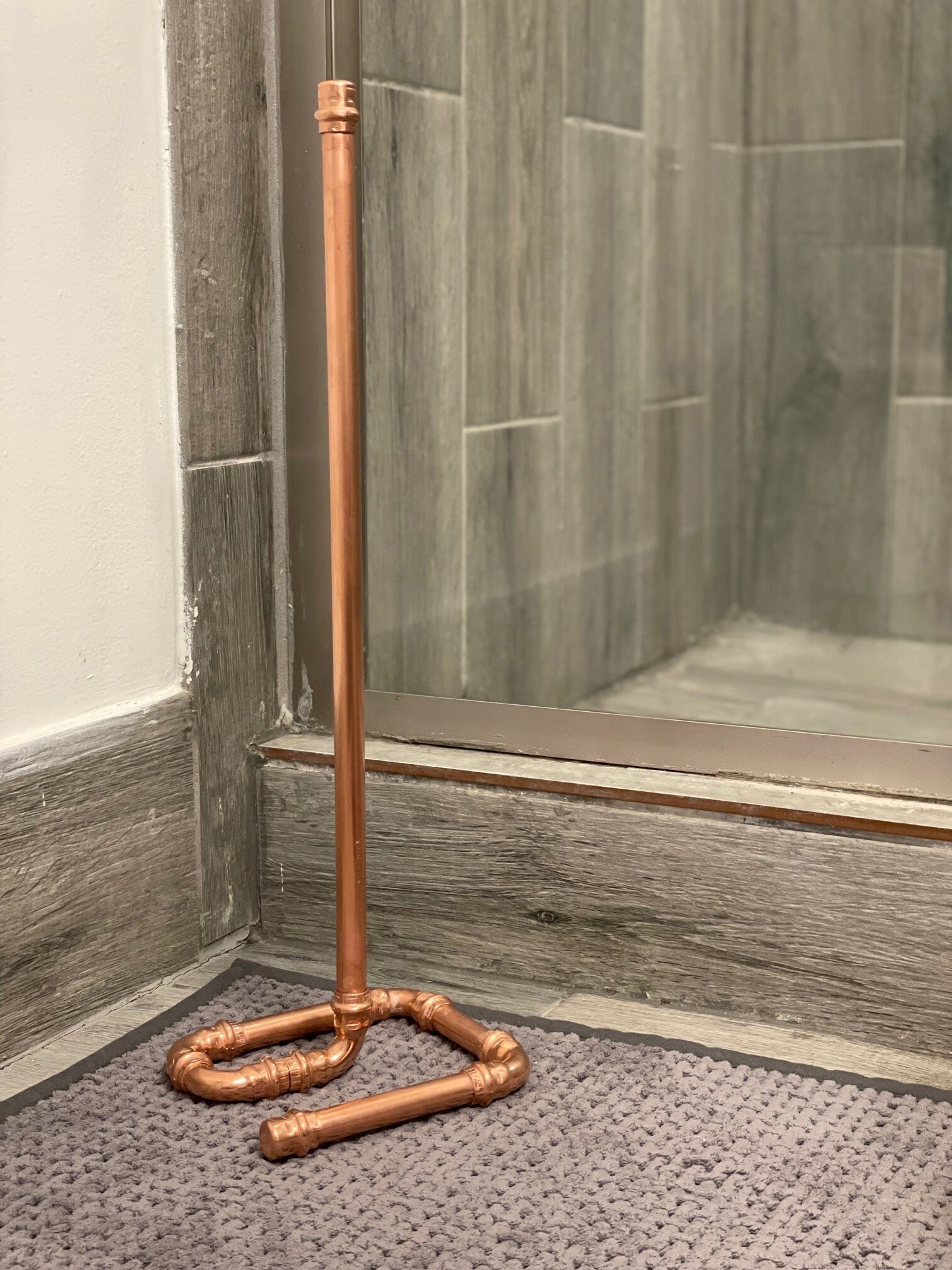 Copper Pipe Toilet Paper Holder Stand - Etsy