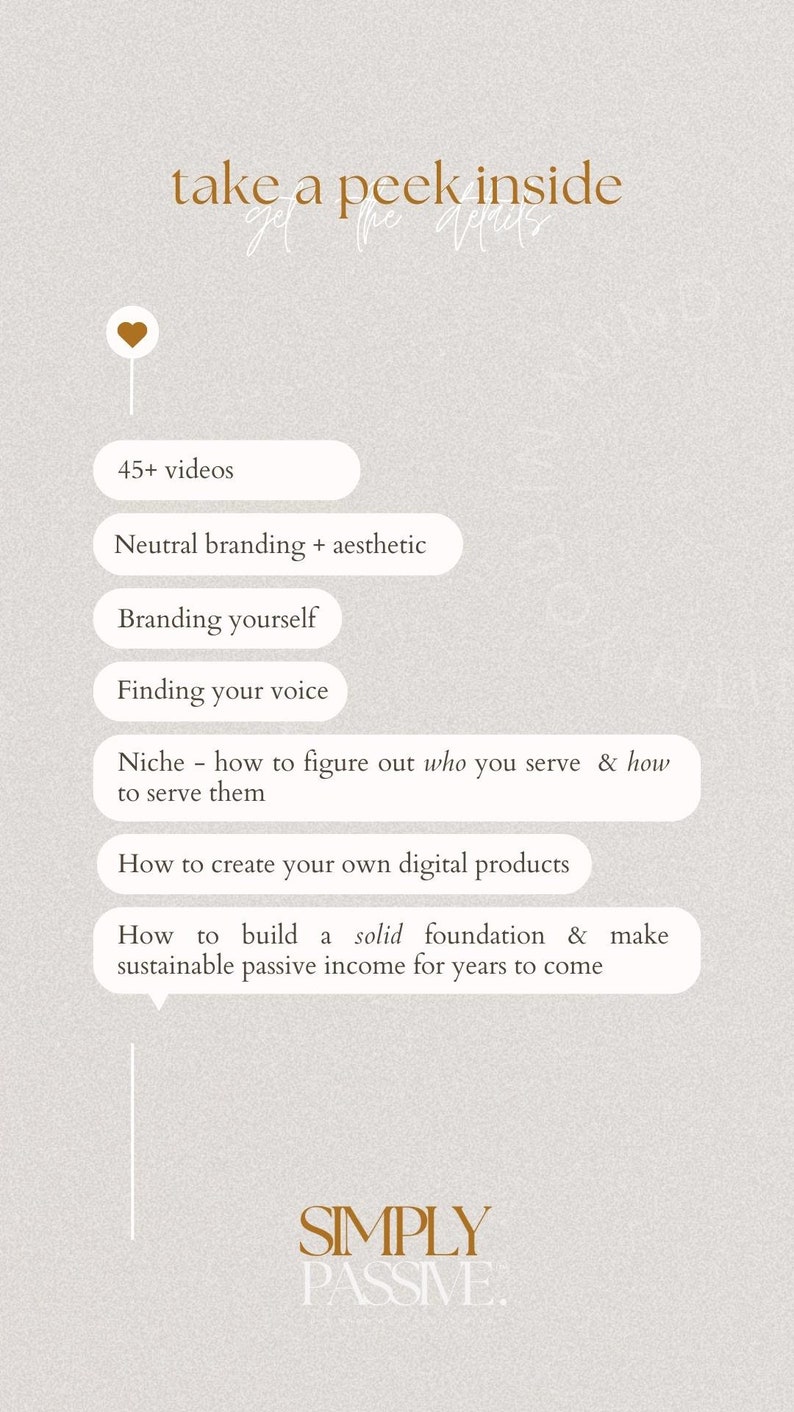 Simply Passive Digital Marketing Course, Master Resell Rights, Faceless ...