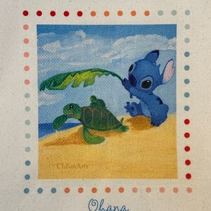Lilo & Stitch Beach Canvas Tote Bag - Etsy