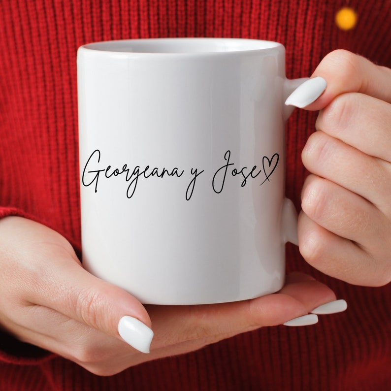Taza Para San Valentín Personalizada Con Foto Y Nombre, Regalo Perfecto ...