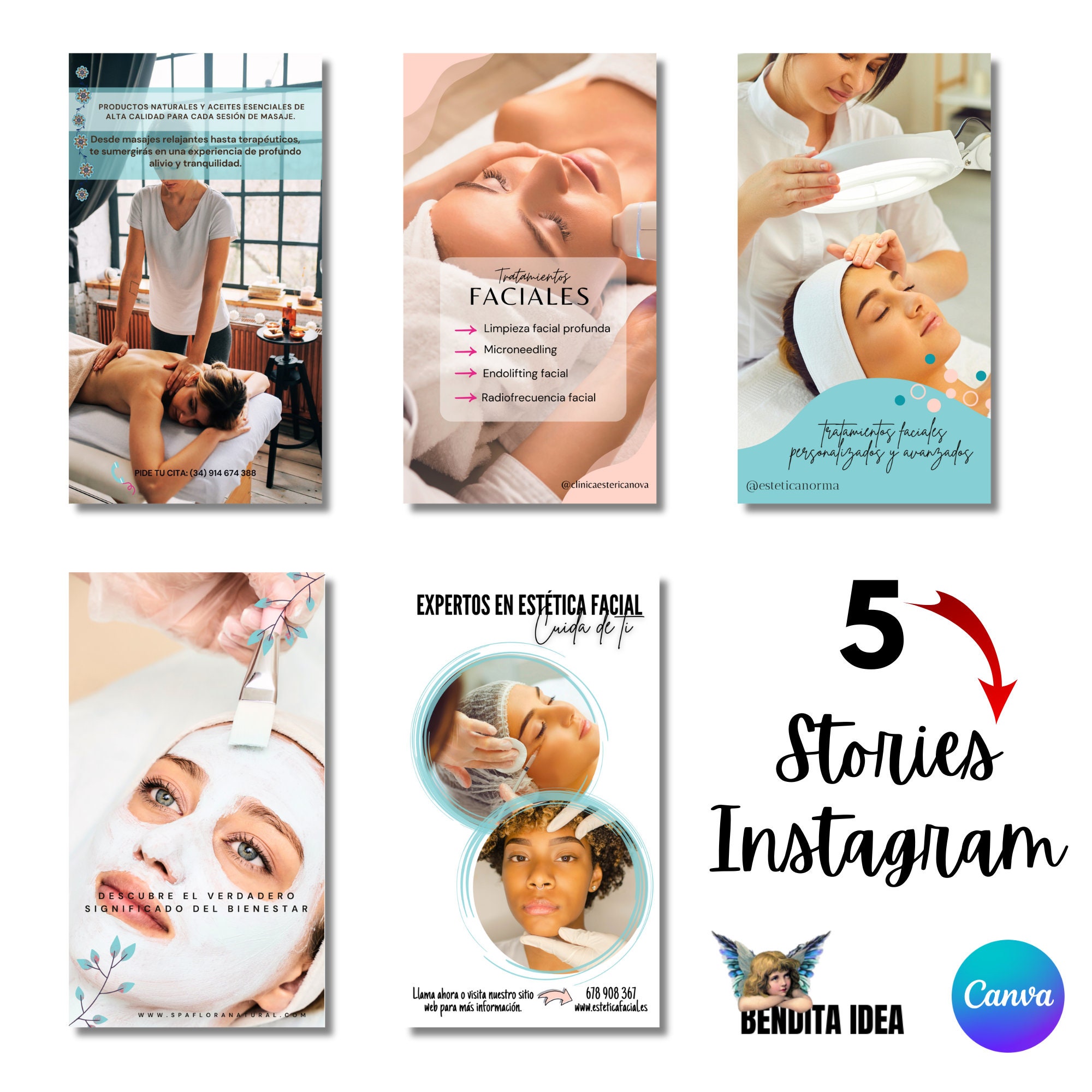 Editable Canva Spa and Aesthetic Templates - Etsy