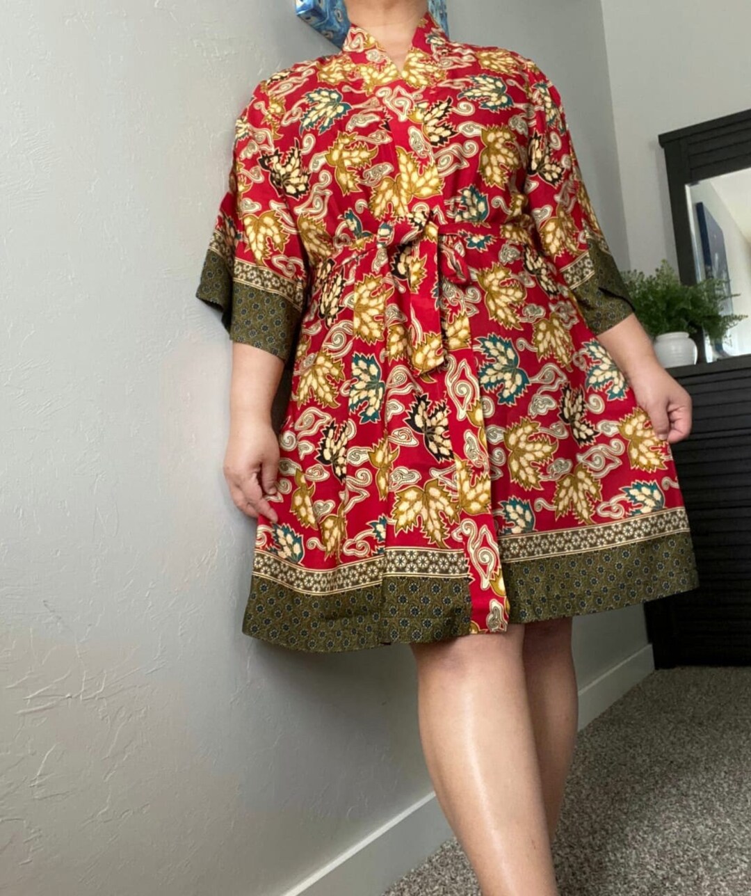 Kimono Robe,kimono Batik,kimono Cardigan,bali Batik Silk Kimono Robe ...