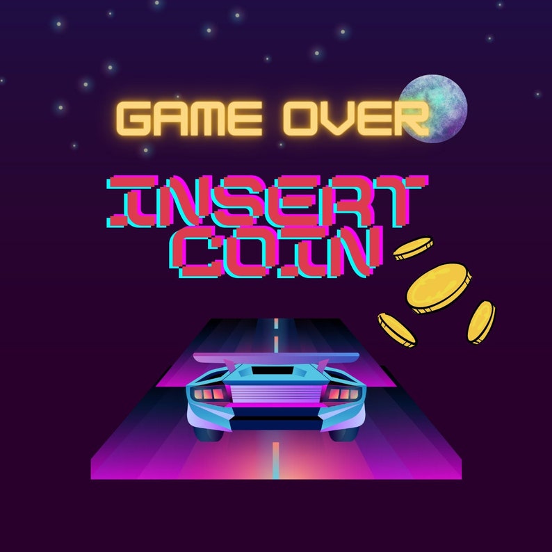 Retro Game Over - Etsy