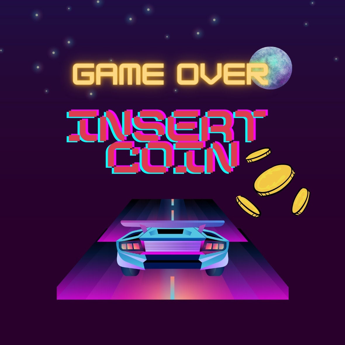 Retro Game Over - Etsy