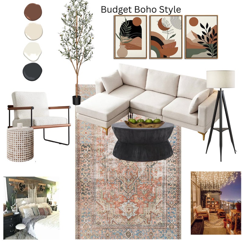 Budget Friendly Boho Style Mood Board - Etsy