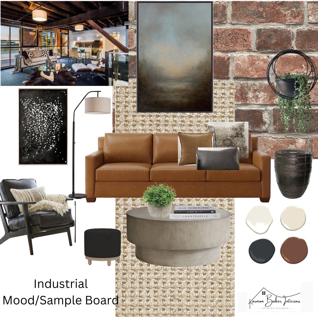 Industrial Interior Design Mood Board