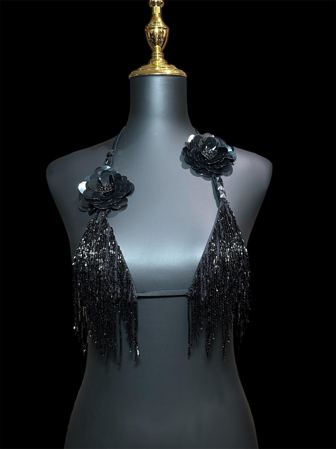Beaded Fringe Bikini Bra - Etsy