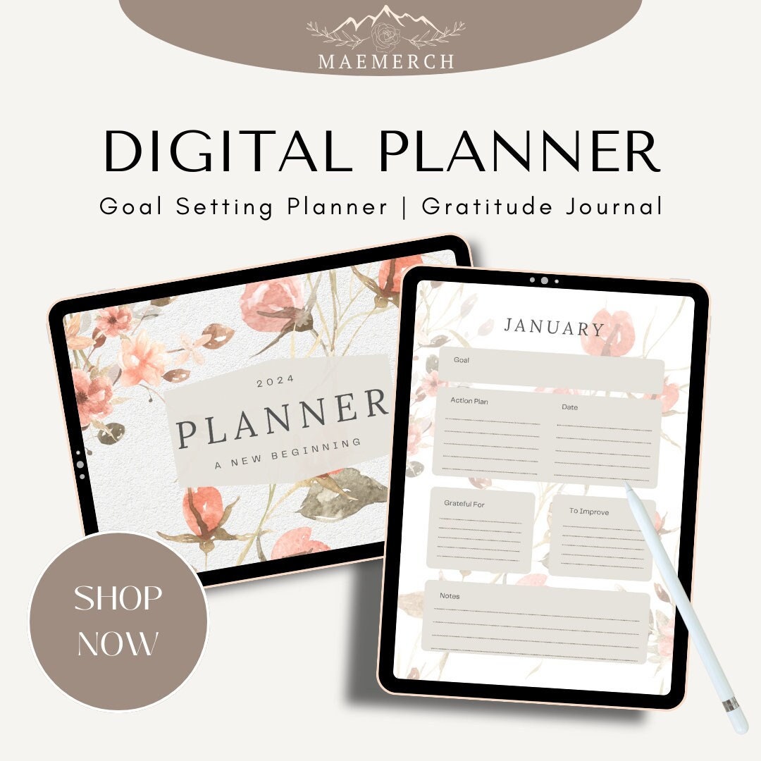 Digital Goal Setting Planner 2024 - Etsy