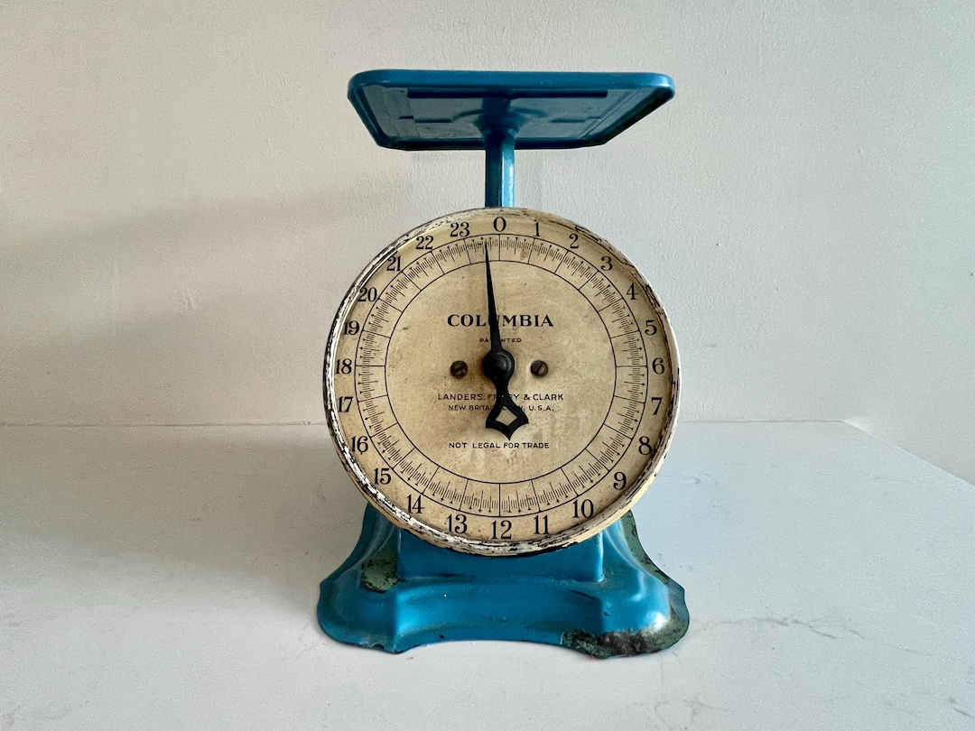 Vintage 1920 Columbia Scale in Time Worn Cobalt Blue - Etsy