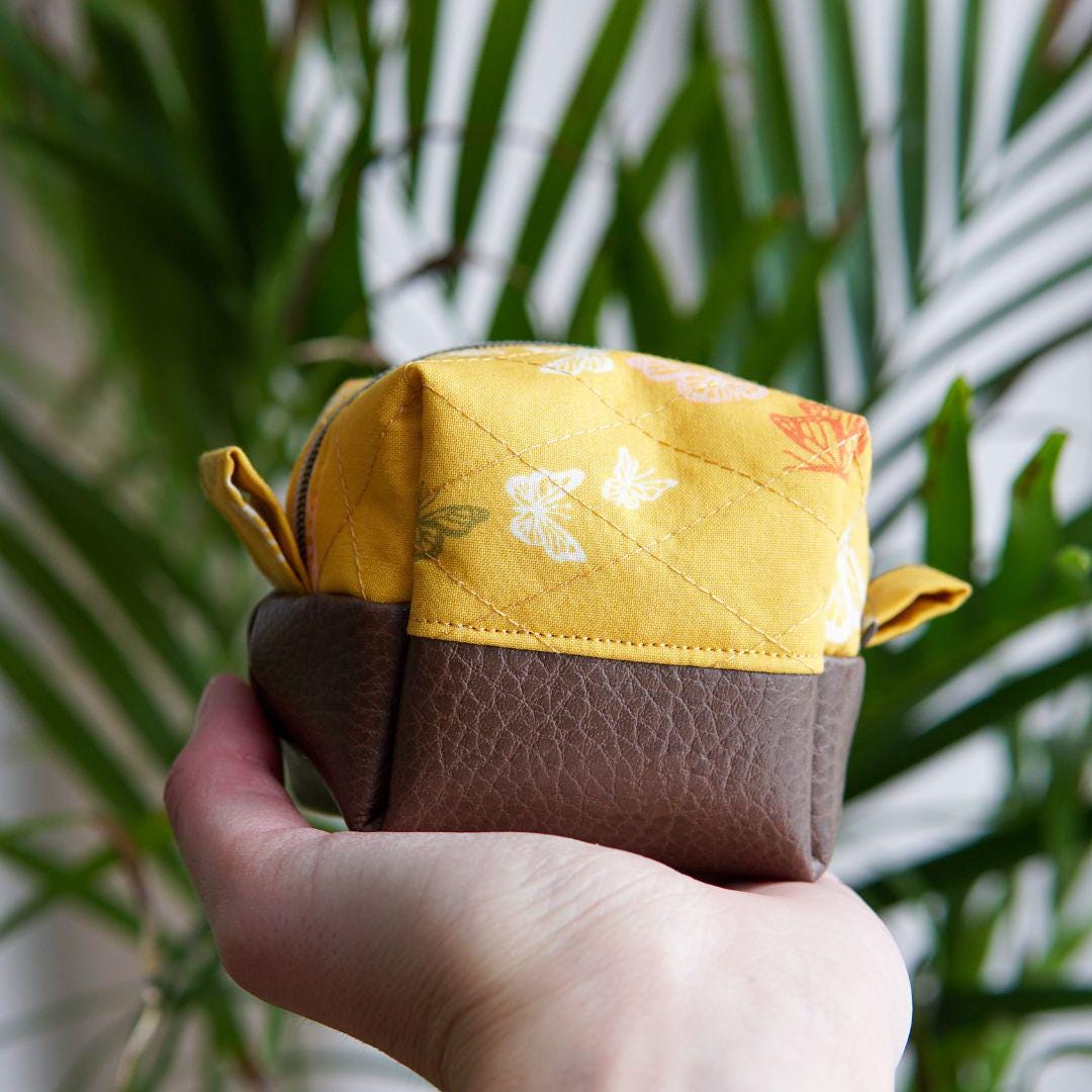 Two-toned Boxy Pouch PDF Sewing Pattern | 4 Sizes | Makeup and Toiletry ...