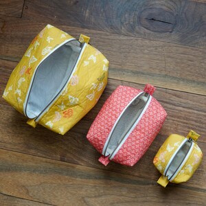 Two-toned Boxy Pouch PDF Sewing Pattern | 4 Sizes | Makeup and Toiletry ...