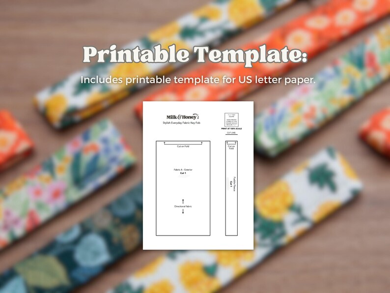 Key Fob Sewing Pattern | Beginner-friendly PDF | Fabric Wristlet ...