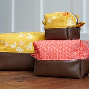 Two-toned Boxy Pouch PDF Sewing Pattern | 4 Sizes | Makeup and Toiletry ...