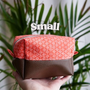 Two-toned Boxy Pouch PDF Sewing Pattern | 4 Sizes | Makeup and Toiletry ...