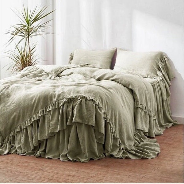 Ruffled Bedding - Etsy