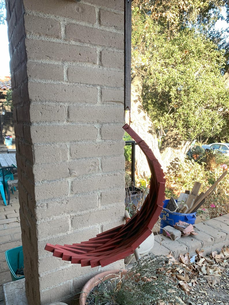 Half-moon Shaped Hanging Wooden Planter - Etsy