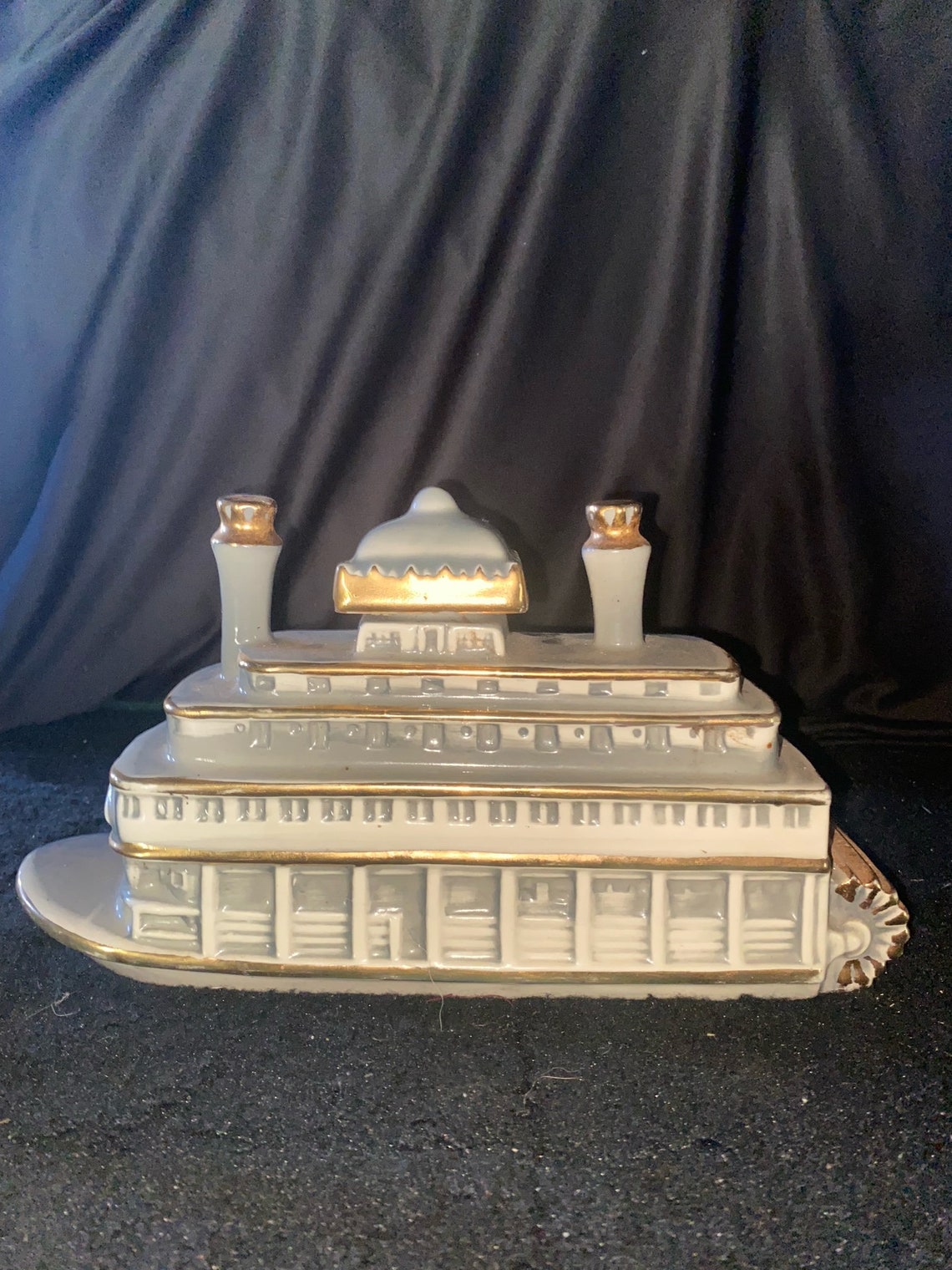 Vintage River Queen Ferry Boat Liquor Decanter Collectible Ceramic ...