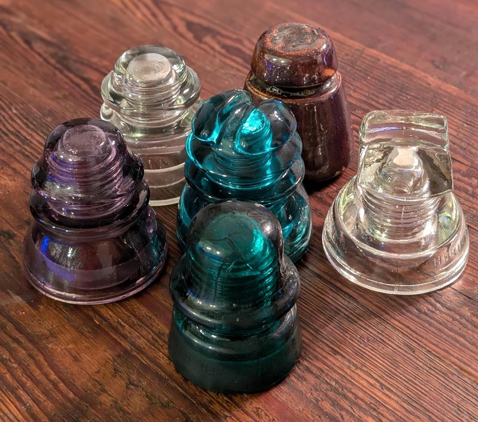 Vintage Glass & Ceramic Insulators, Unique Colors - Etsy