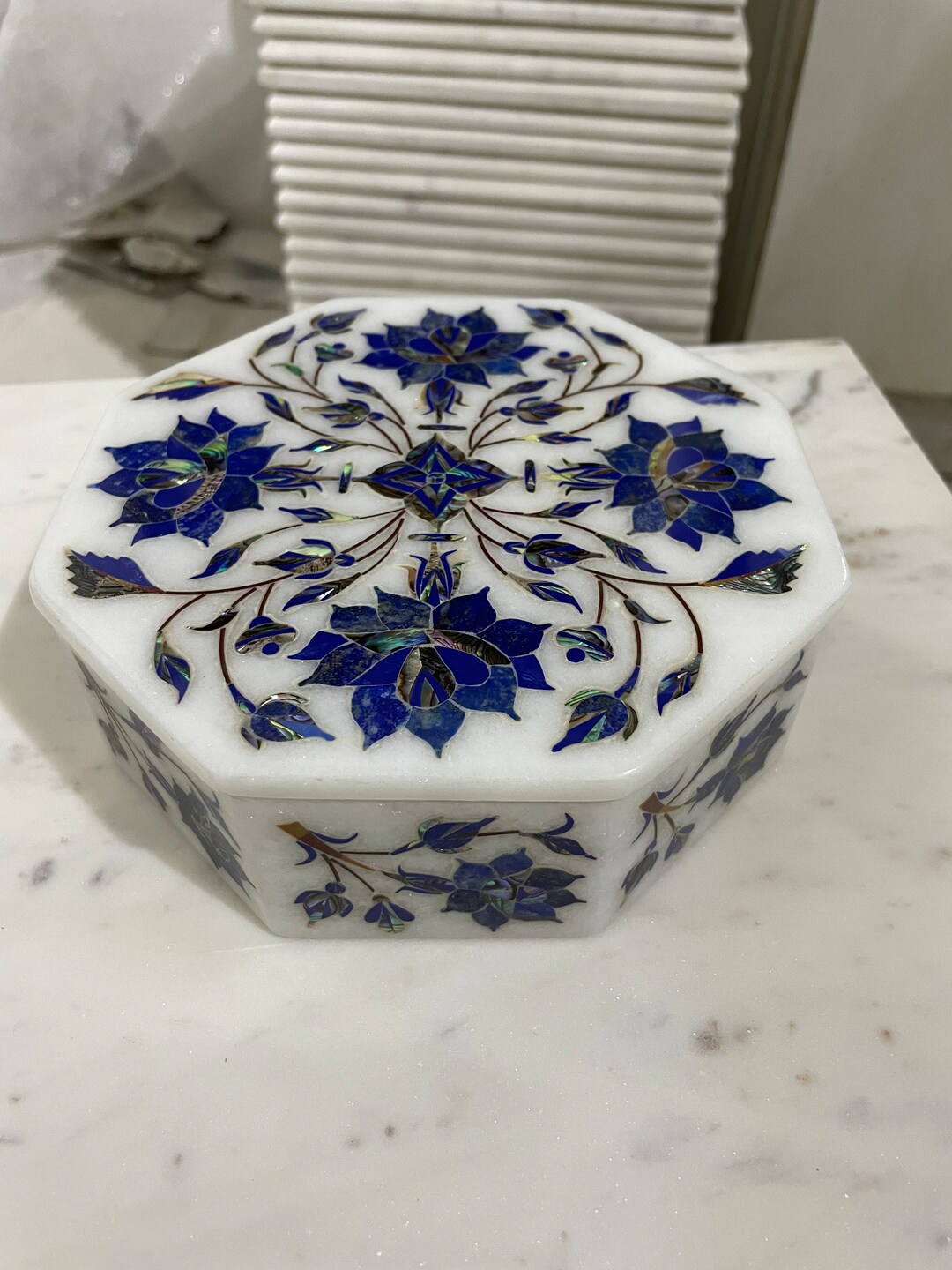 Marble Inlay Jewellery Box Marble Inlay Art Boxes Wedding - Etsy