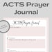 ACTS Prayer Journal Printable, Prayer Journal Template, ACTS Prayer ...