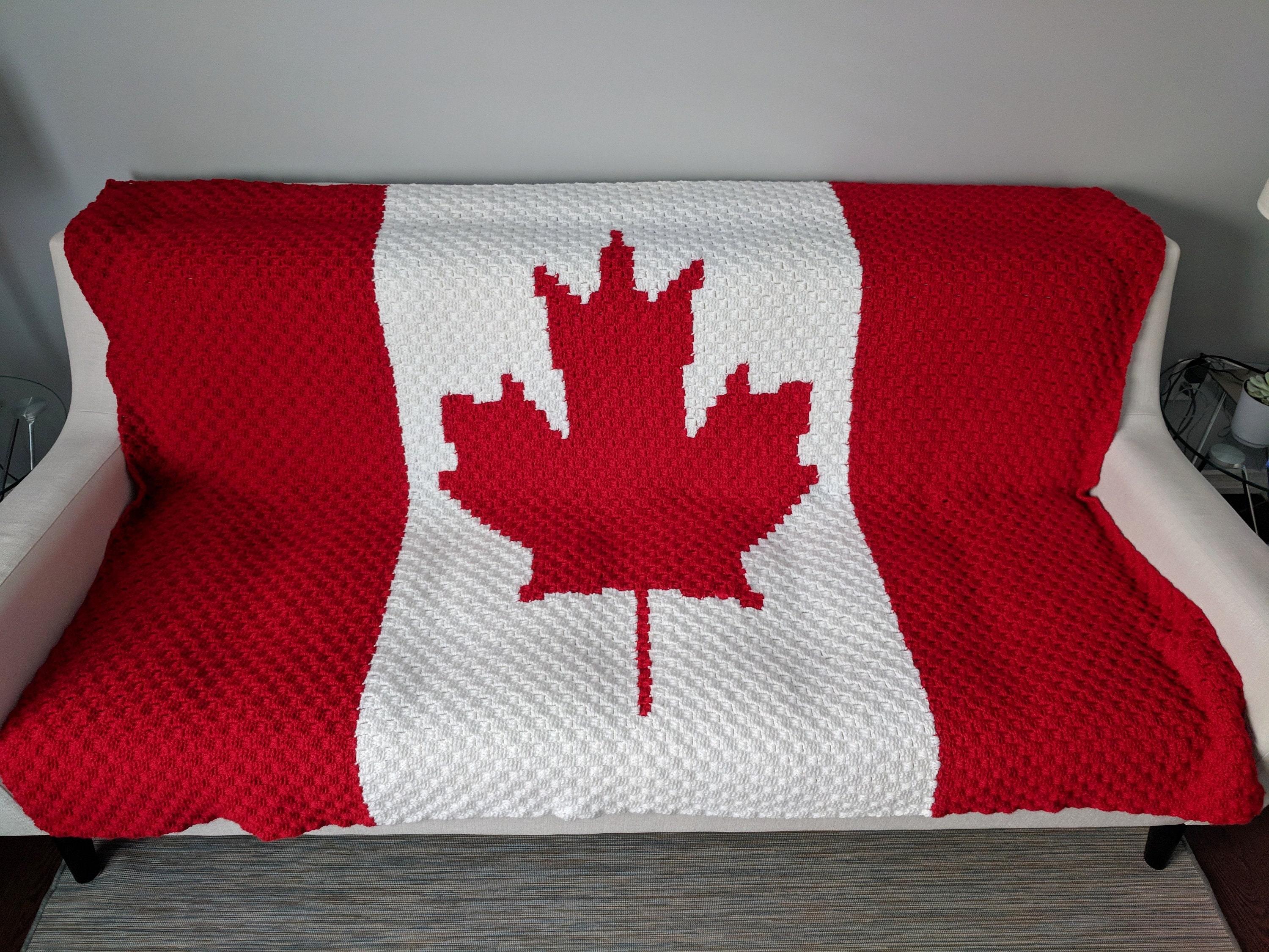 Canadian Flag C2C Crochet Pattern - Etsy