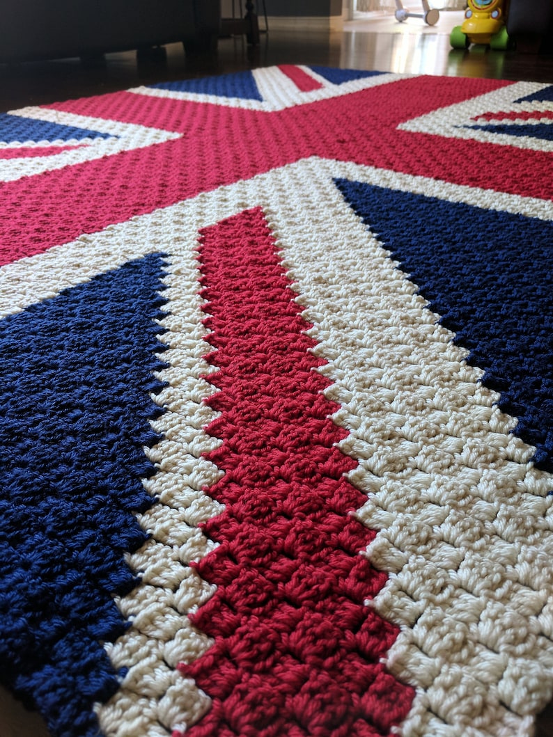 Union Jack C2C Crochet Pattern - Etsy