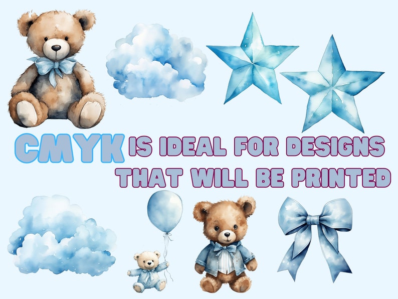 Vector Graphics, Watercolor Teddy Bear Clip Art Clipart Pack, Baby ...