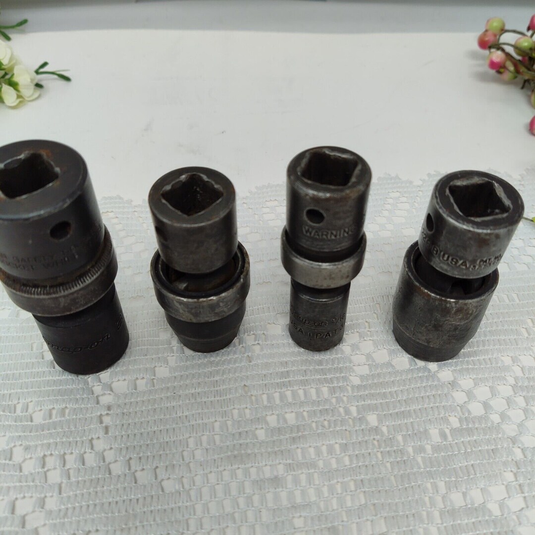 Snap-on USA 4pc SAE Shallow Impact Universal Swivel Socket Set 1/2 ...