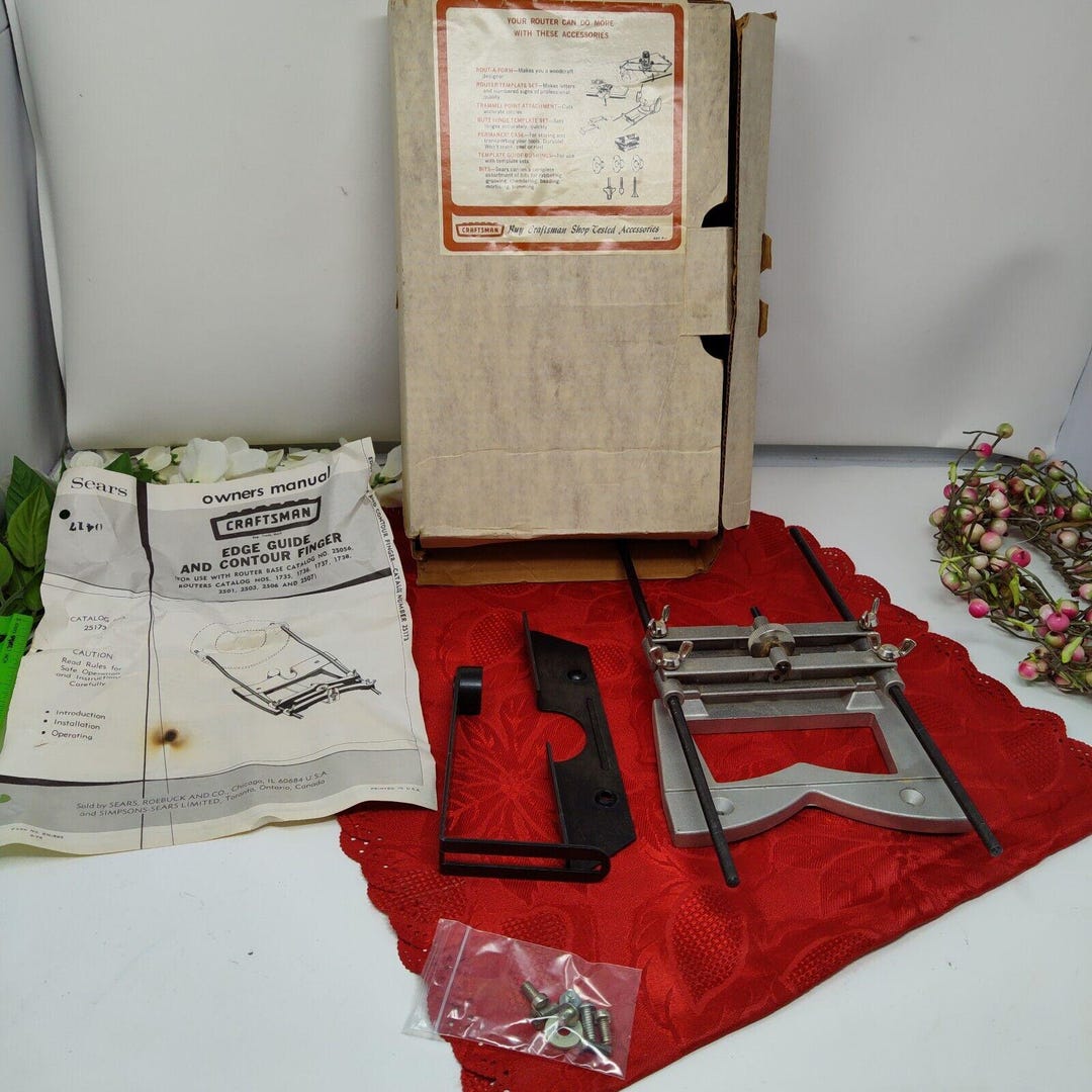 Sears Craftsman Router Edge Guide and Contour Finger 925173 Made in USA ...
