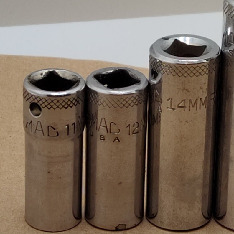 MAC Tools Vintage 8 Piece XD6 3/8" Drive Metric Deep Socket Set 11mm ...