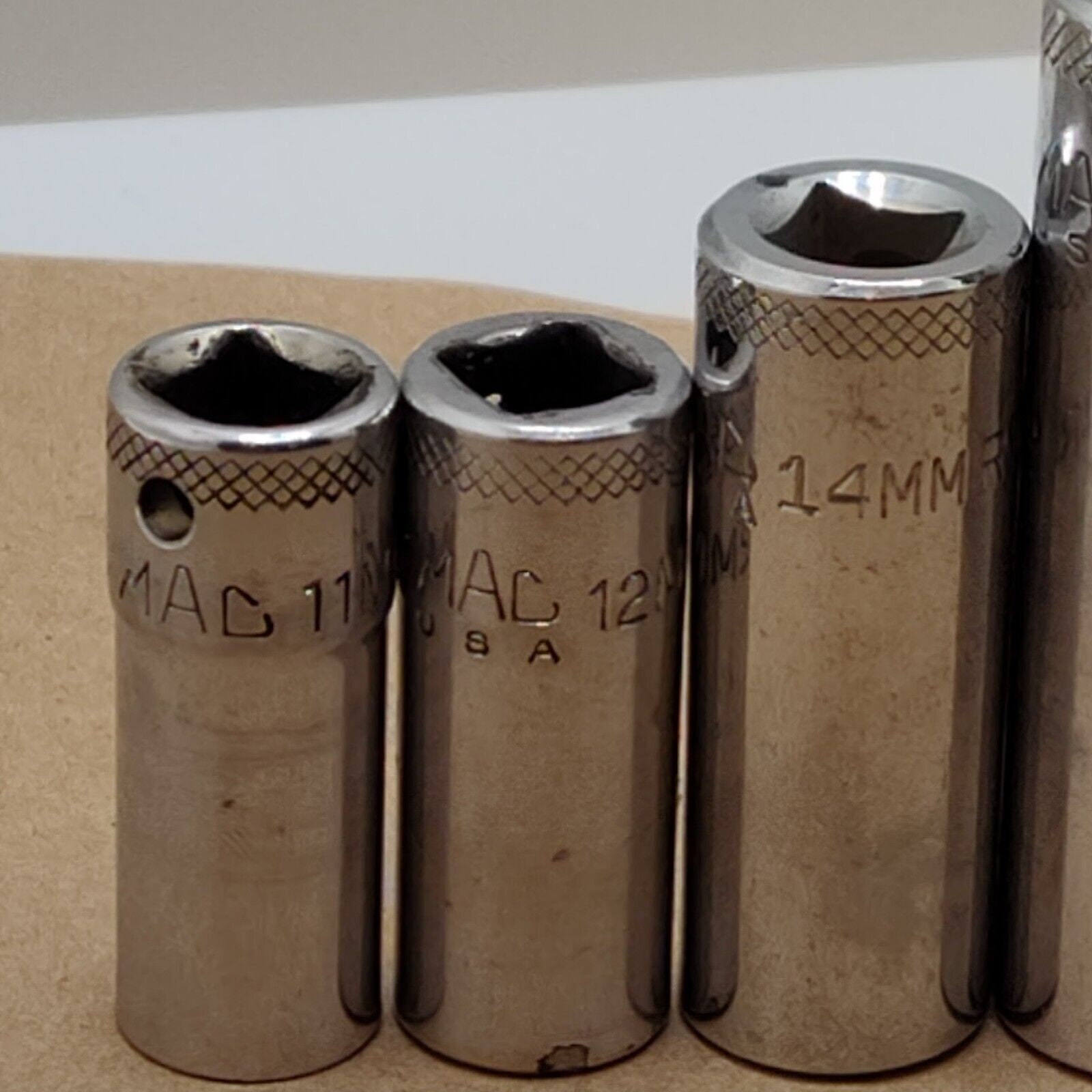 MAC Tools Vintage 8 Piece XD6 3/8" Drive Metric Deep Socket Set 11mm ...