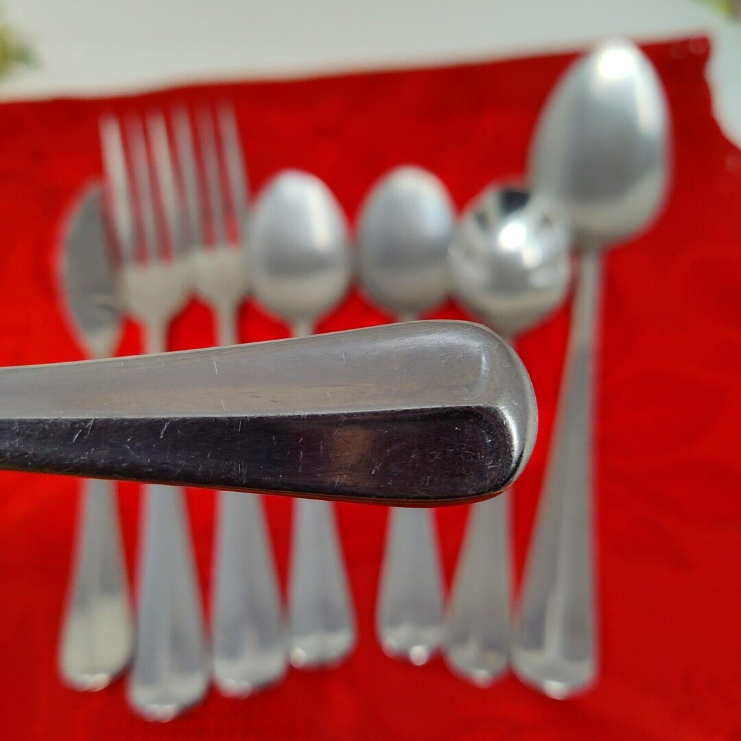 8 Pc Lot Farberware Brookfield Dinner Forks Teaspoon Serving Stainless Flatware - Etsy