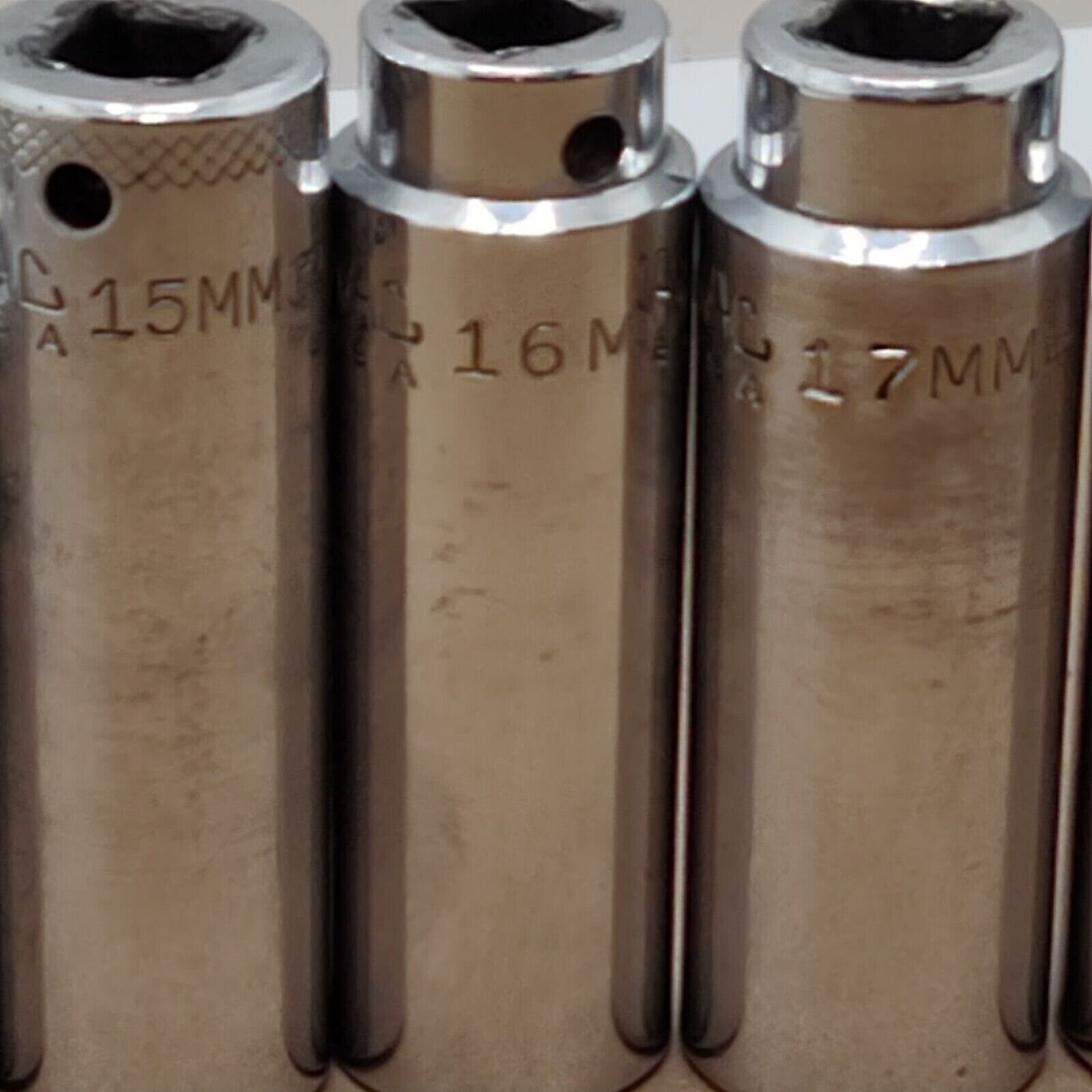 MAC Tools Vintage 8 Piece XD6 3/8" Drive Metric Deep Socket Set 11mm ...