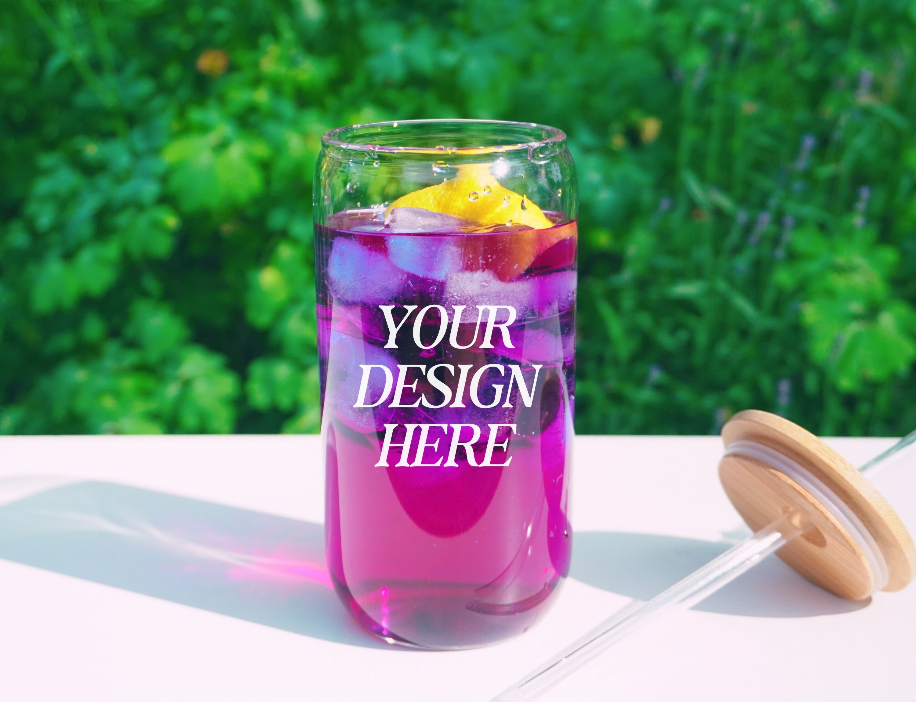 Sipper Glass Mockup Video Drag and Drop for Canva 16oz Libbey Cup Glass ...