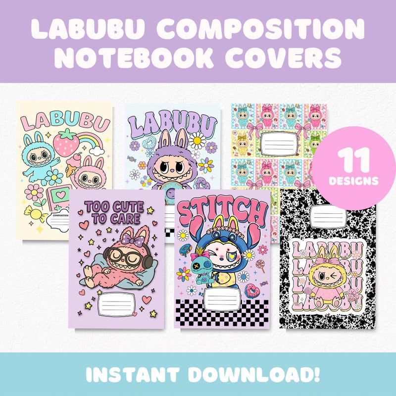 Labubu Print Notebook - Etsy