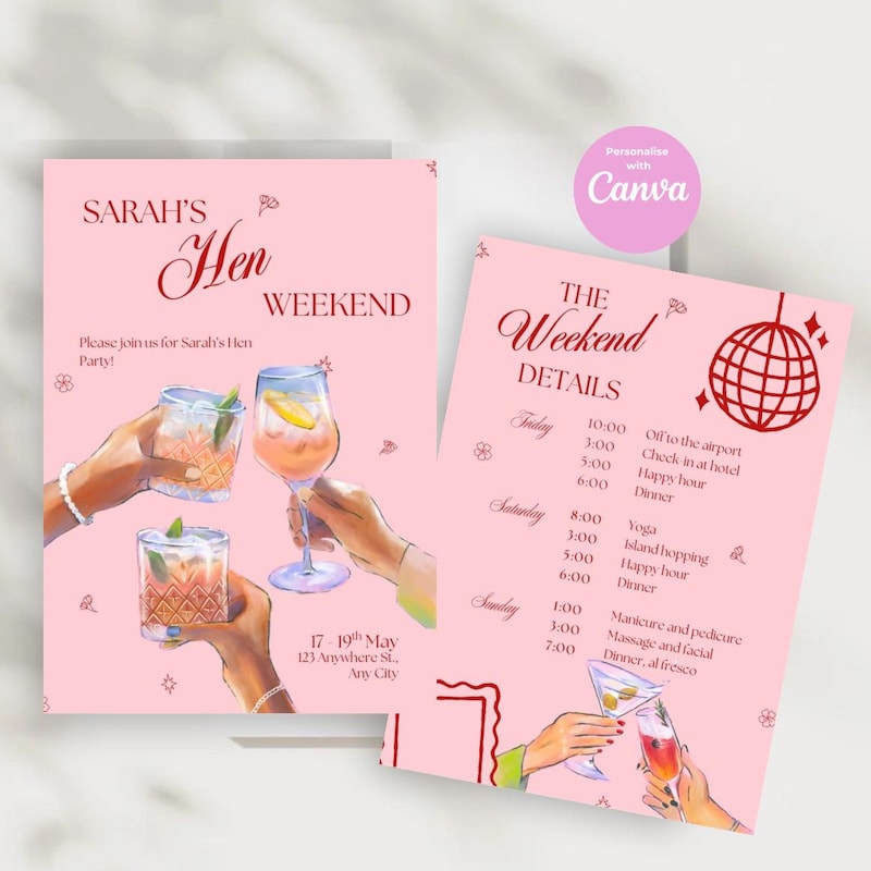 Hen Party Flyer Template - Etsy UK