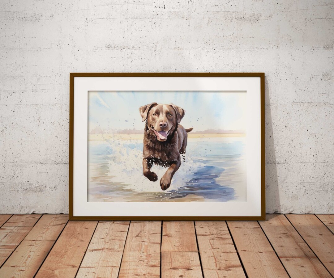 Chocolate Lab Poster Chocolate Lab Gift Lab Art Decor Printable ...