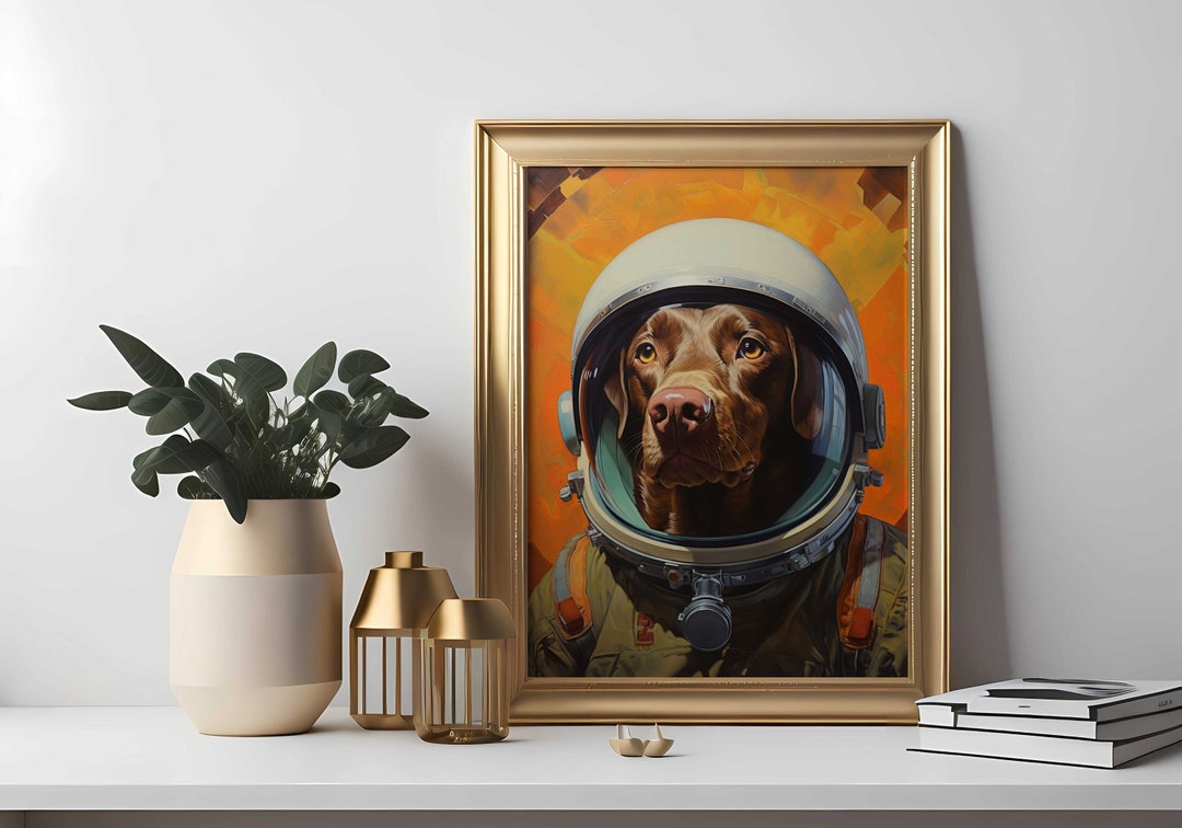 Chocolate Lab Poster Chocolate Lab Gift Wall Print Brown Lab Chocolate ...