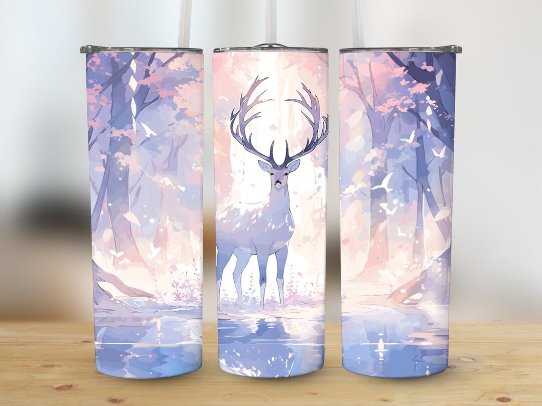 Magical Dear Illustration Sublimation Tumbler Wrap Tumbler - Etsy
