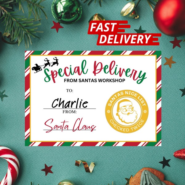 Santa Stickers - Etsy