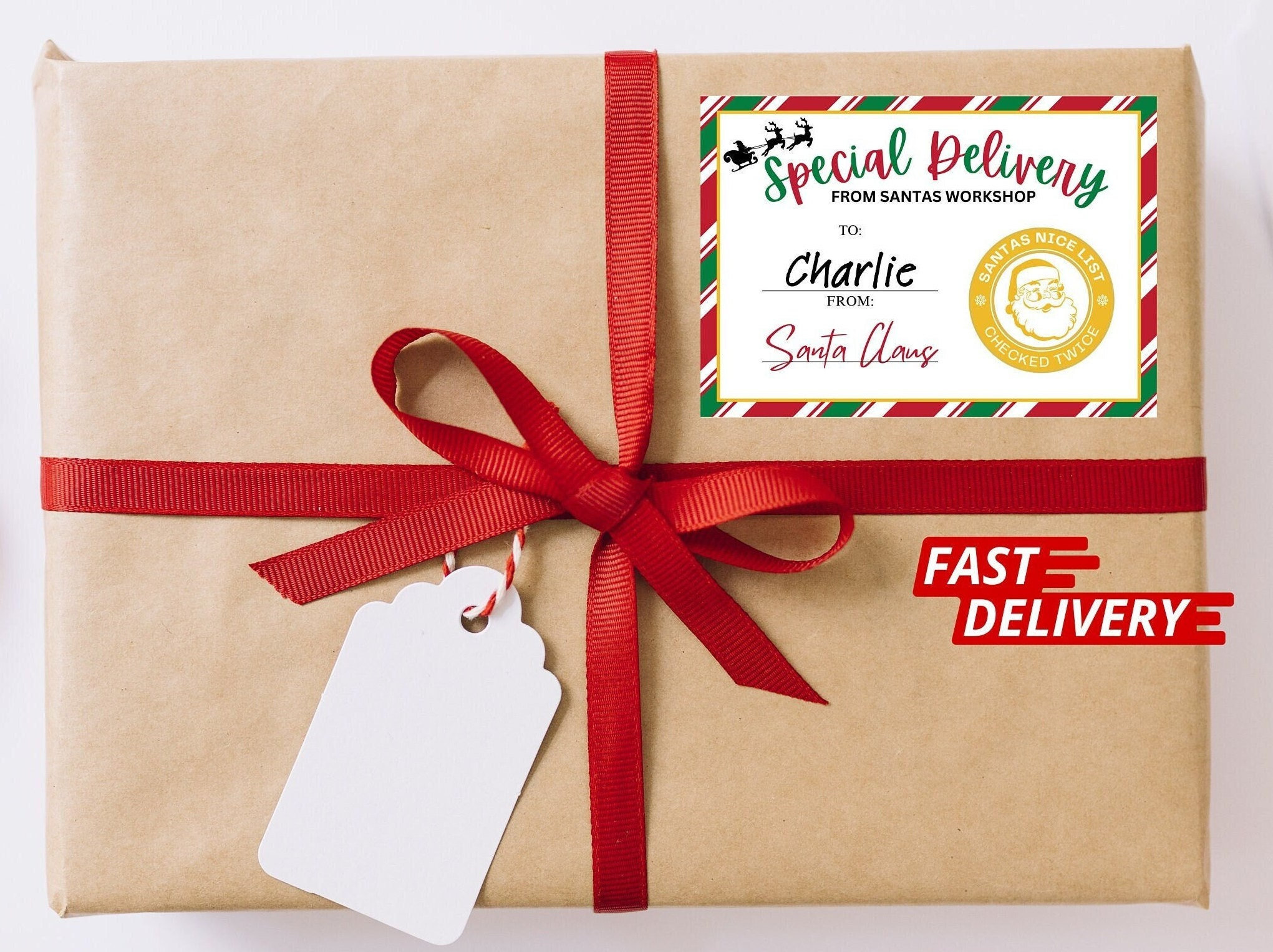 Personalized From Santa Gift Labels, Christmas Stickers - Etsy