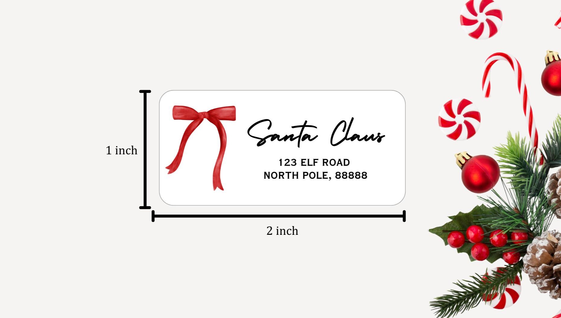 Personalized Christmas Return Address Stickers: Watercolor Holiday ...