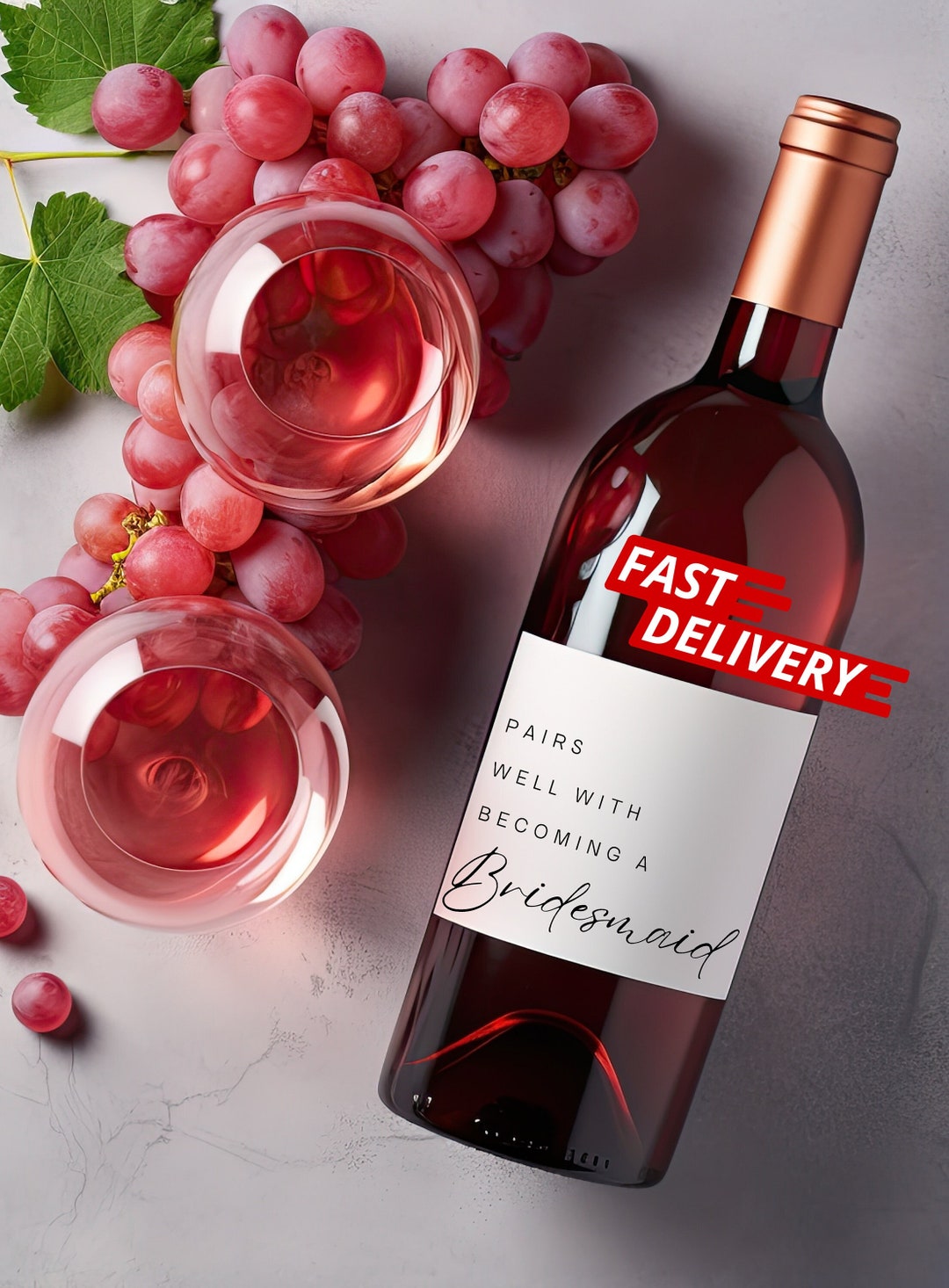 Bridesmaid Proposal Wine Label: Personalized Wedding Announcement - Etsy