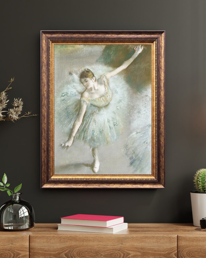 Vintage Ballet Dancer Painting Coquette Room Decor Vintage - Etsy